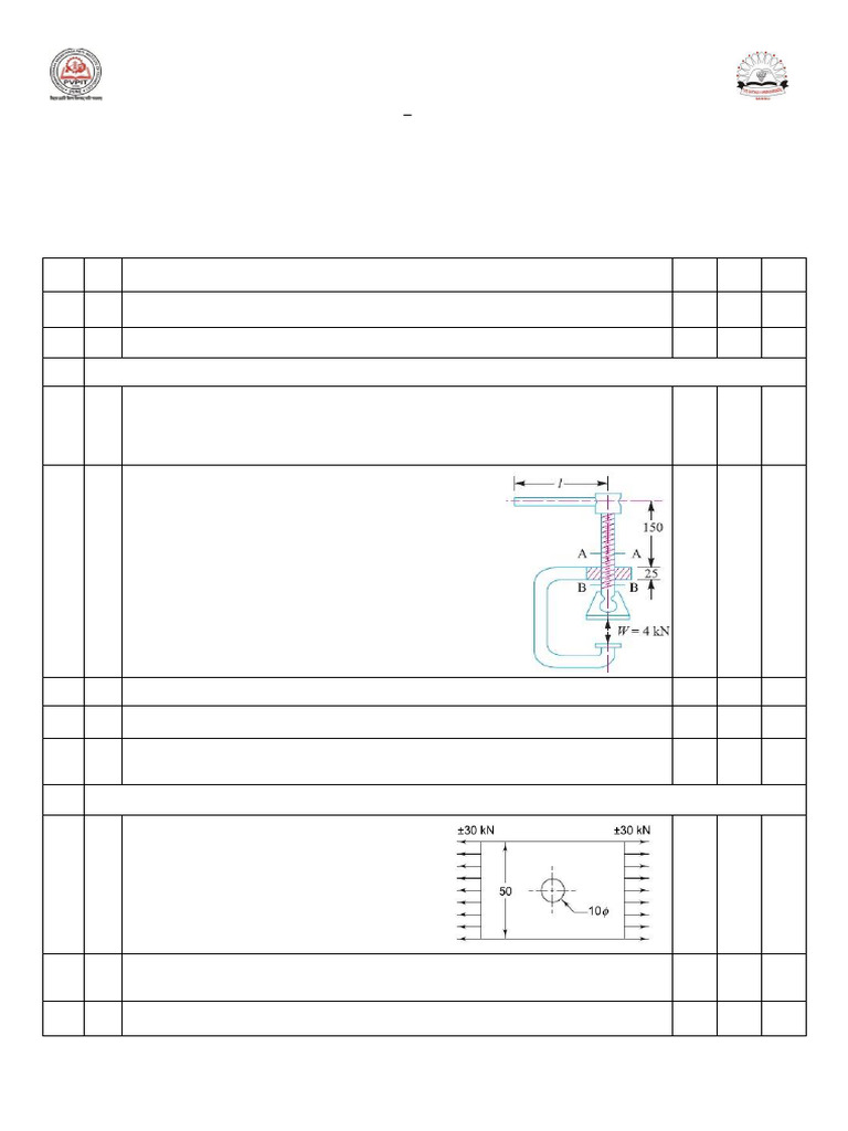 Pre Endsem Question Paper_DME | PDF | Mechanics | Mechanical Engineering