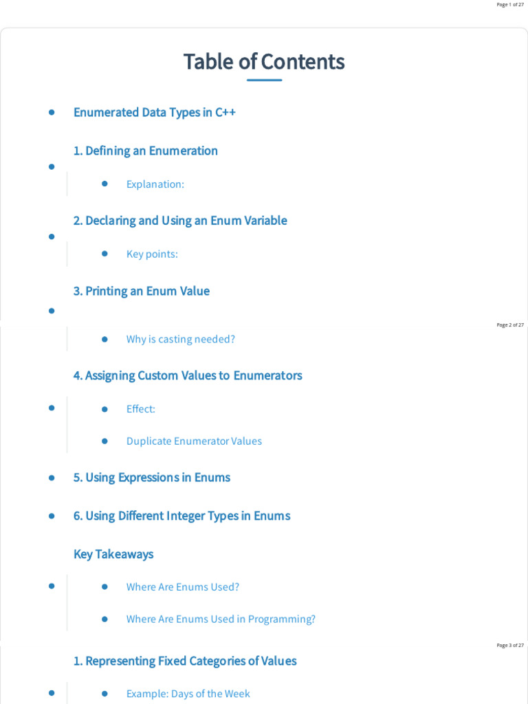 C++ ( Enumerated Data Types ) | PDF | Data Type | Computer Engineering