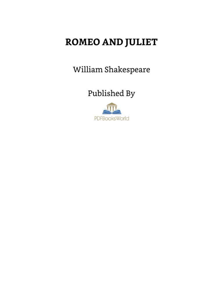 Romeo and Juliet Copy | PDF | Characters In Romeo And Juliet