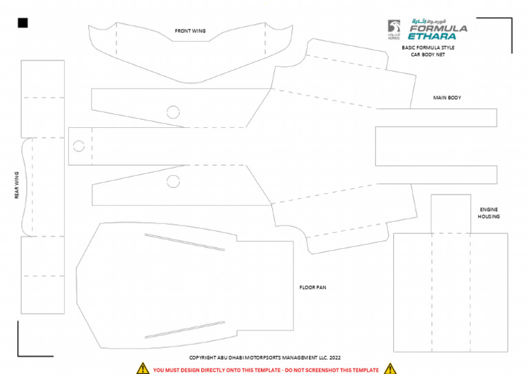 Basic Formula Car Body Template | PDF