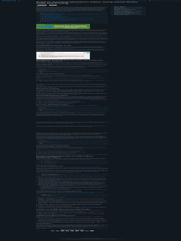 Build An Amazing Markdown Editor Using Visual Studio Code and Pandoc - ThisDaveJ | PDF ...