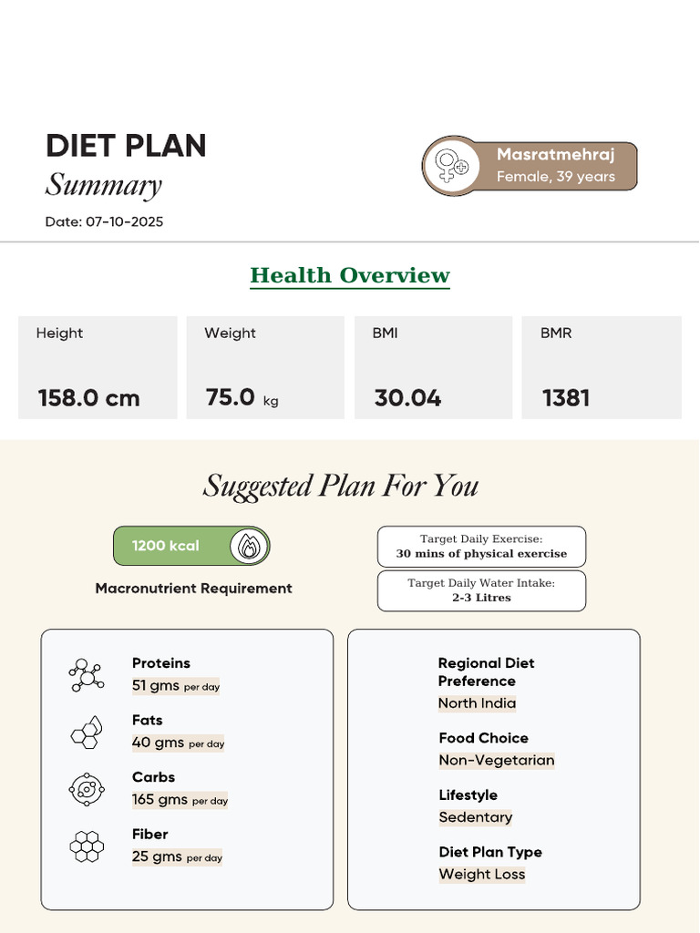 Health Overview: Target Daily Exercise | PDF | Calorie | Carbohydrates
