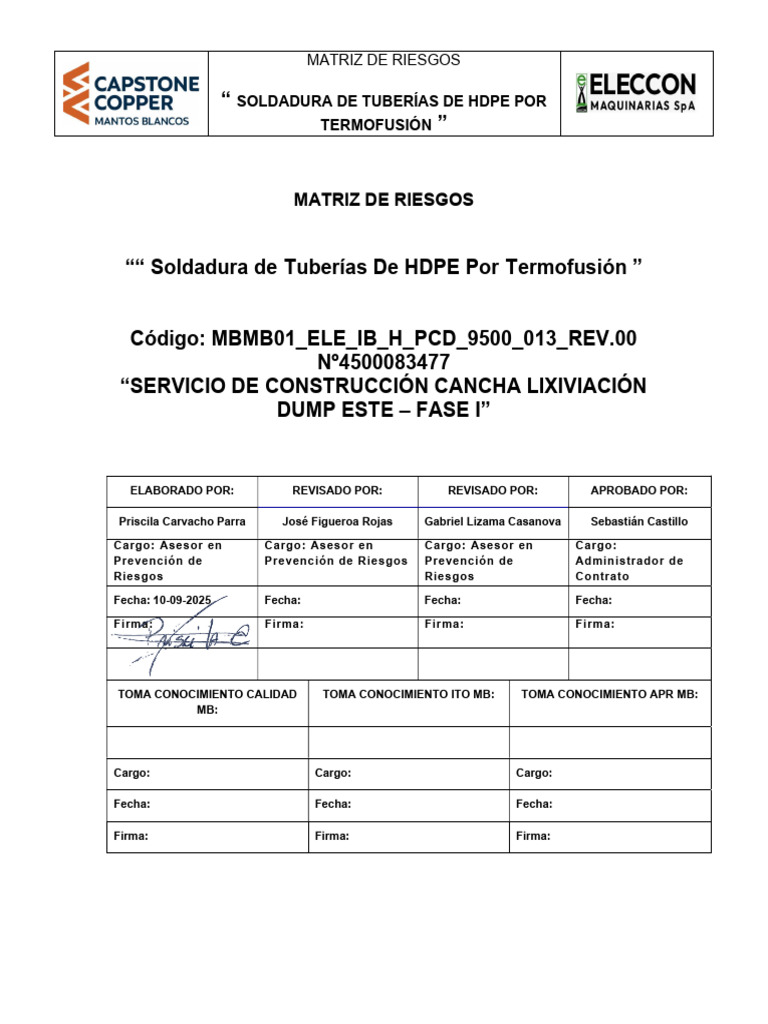 Mbmb01_ele_ib_h_pcd_9500_013_rev.00 Matriz Soldadura de Tuberías de ...
