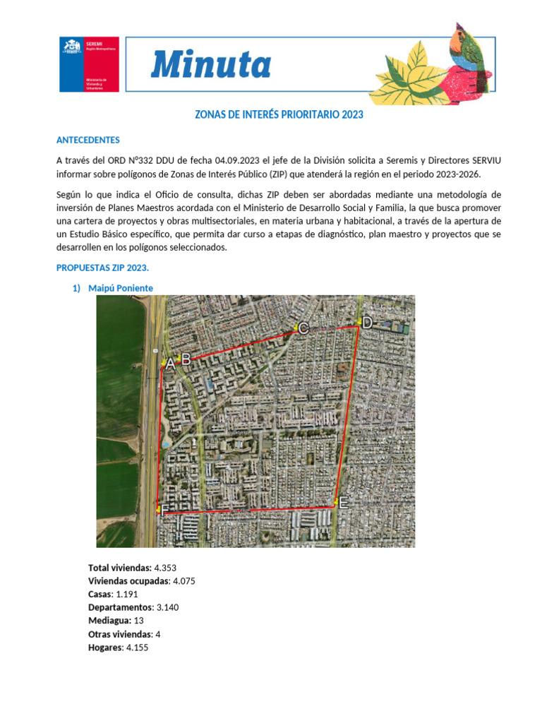 Zonas de Interés Prioritario 2023 | PDF