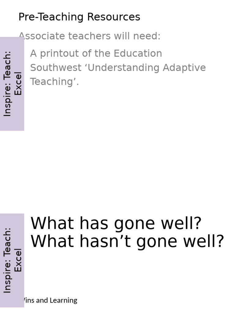 Session 1 Adaptive Teaching For All Students No FN | PDF | Learning ...
