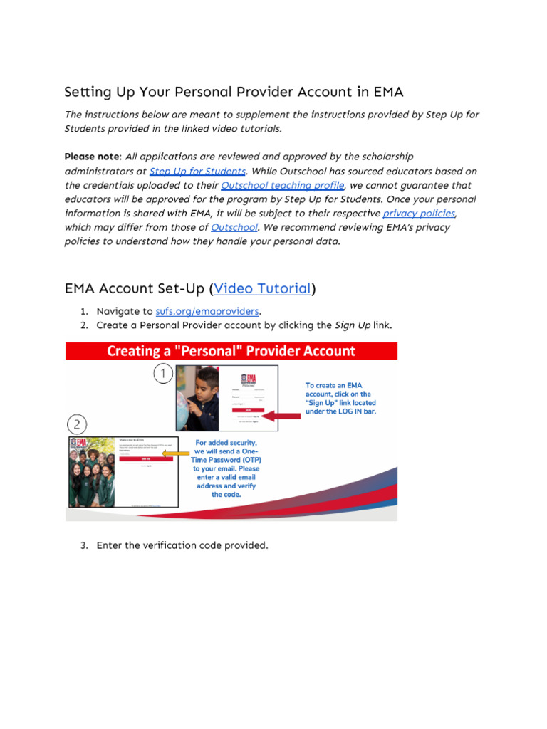 Set Up Your EMA Provider Account Guide | PDF | Computing