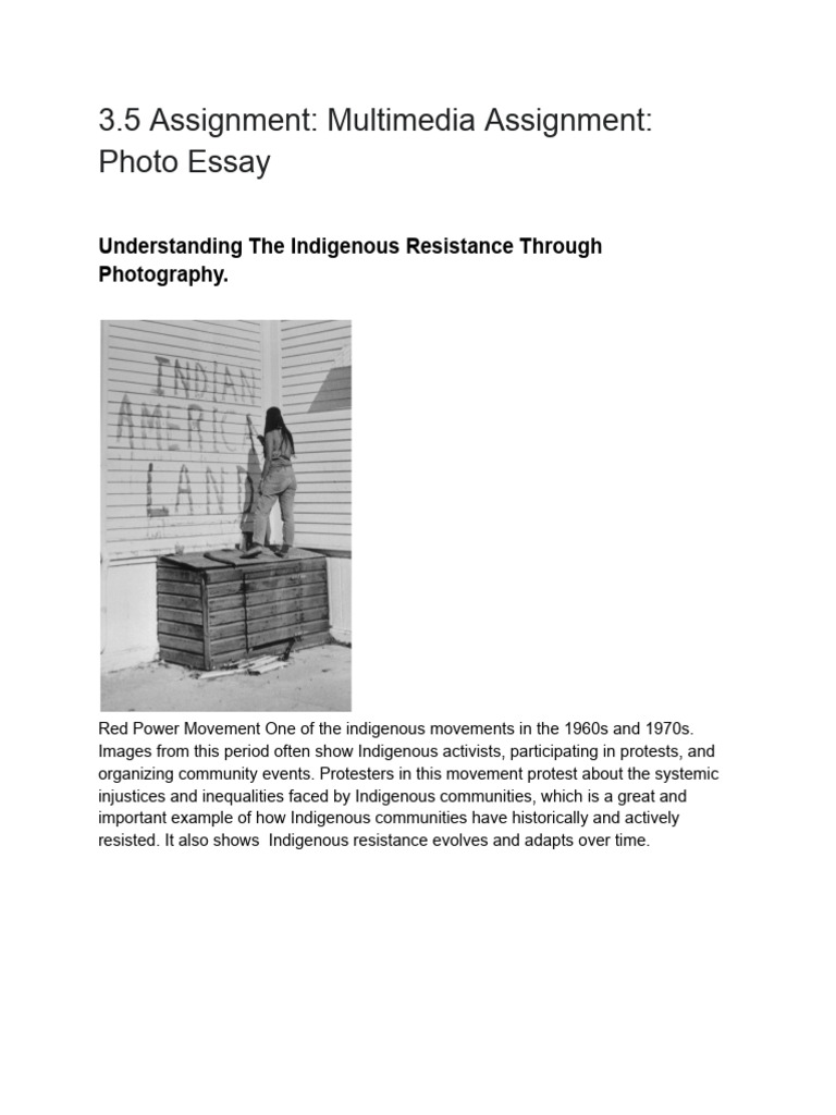 3.5 Assignment - Multimedia Assignment - Photo Essay | PDF | Dakota ...