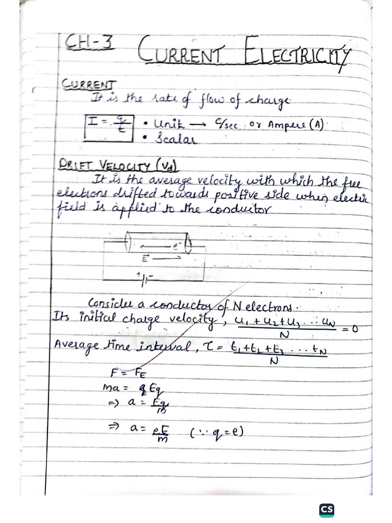 Current Electricity | PDF