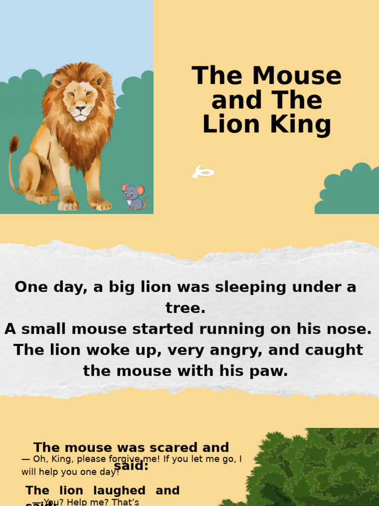 The Lion and the Mouse: A Moral Tale | PDF