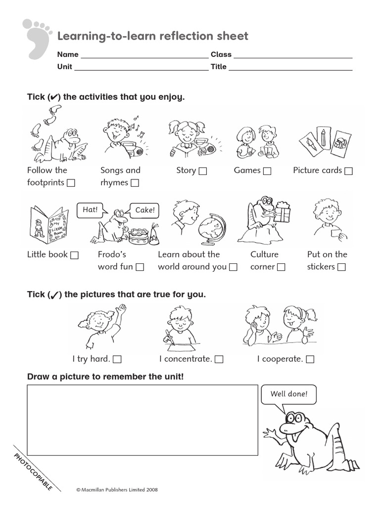 Learning Reflection Sheet Template | PDF
