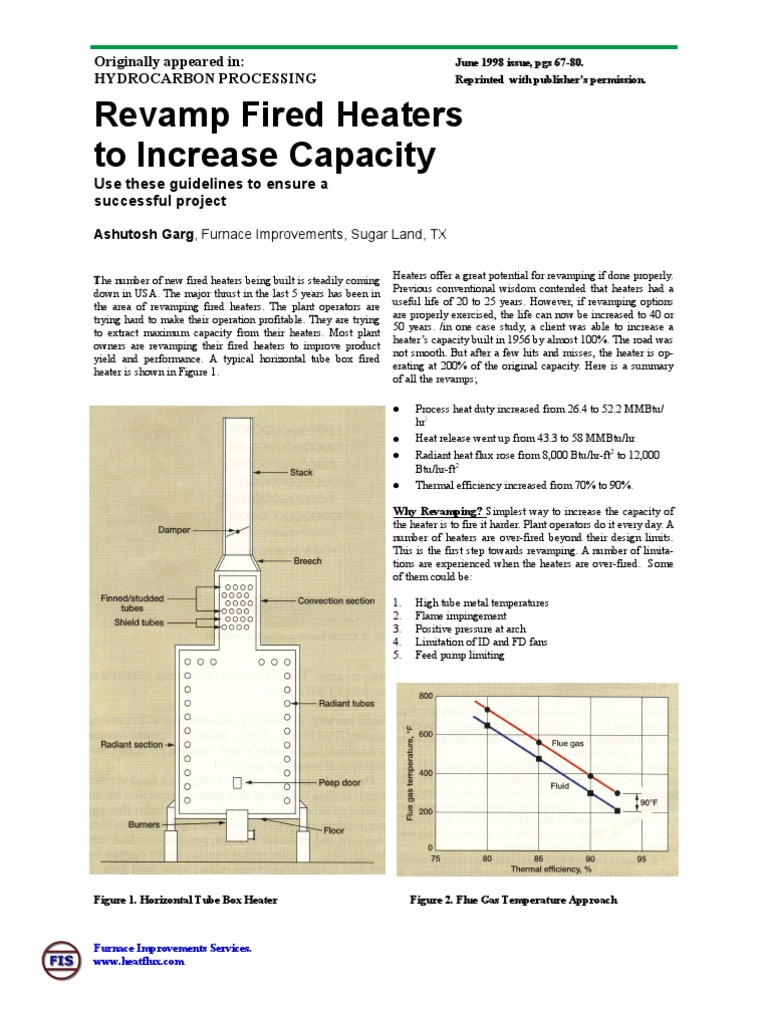 Revamp Fired Heaters to Increase Capacity | Boiler | Furnace