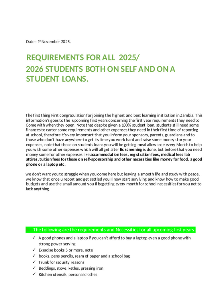 2025/2026 First-Year Student Guide | PDF
