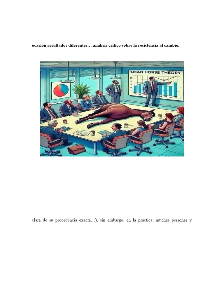 Teoría del Caballo Muerto: Resistencia al Cambio | PDF | Sicología | Teoría