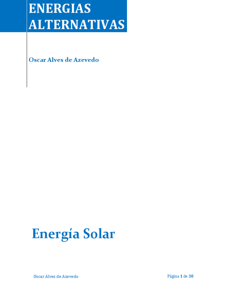 Energias Alternativas V3 | PDF | Ligero | Radiación electromagnética