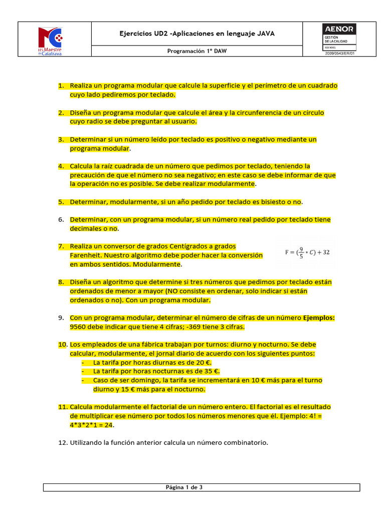 Ejercicios UD2-modular | PDF | División (Matemáticas) | Algoritmos