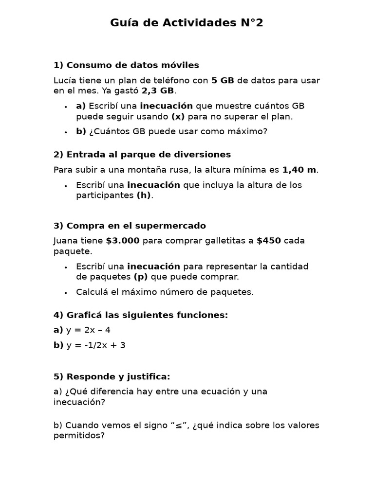 Guía de Actividades N | PDF