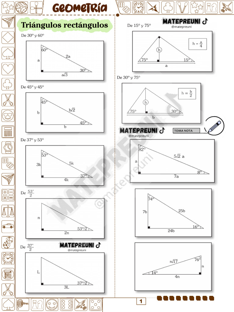 09 Triángulos Rectángulos (Matepreuni) | PDF