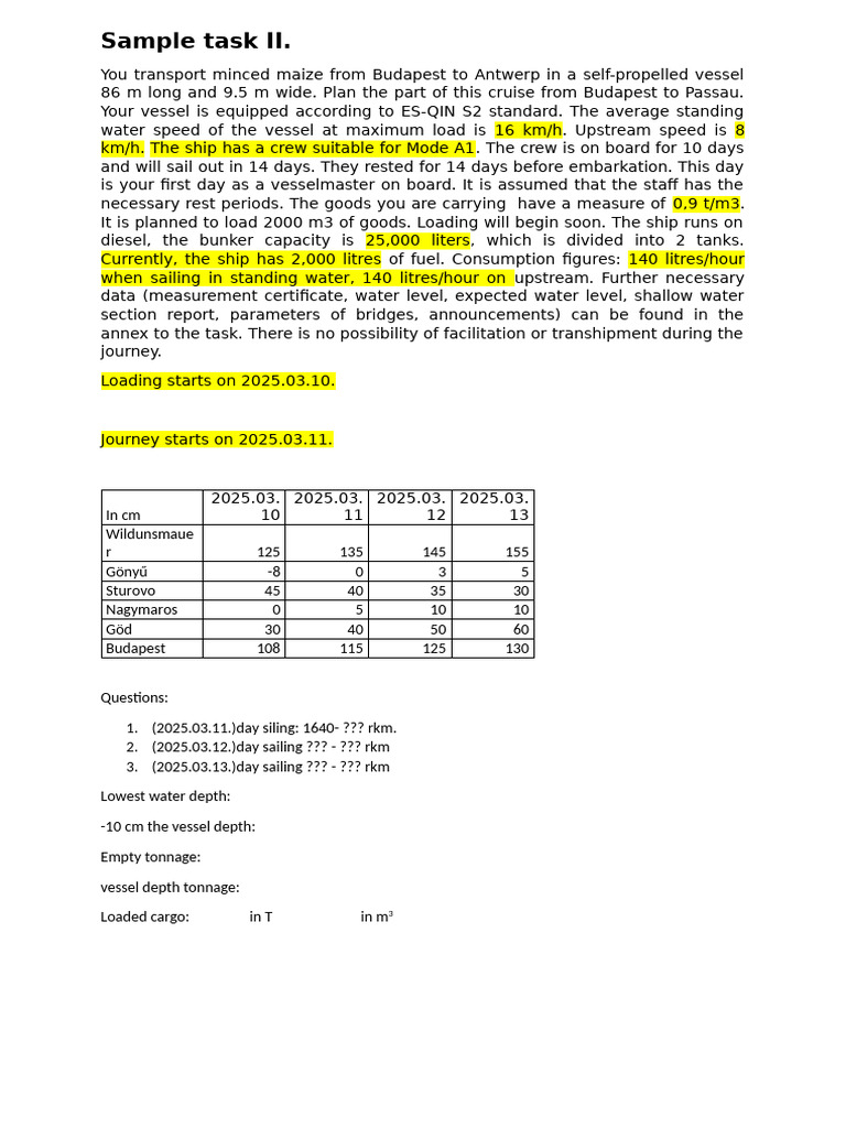 Journey Planning Task 2 | PDF | Freight Transport | Watercraft