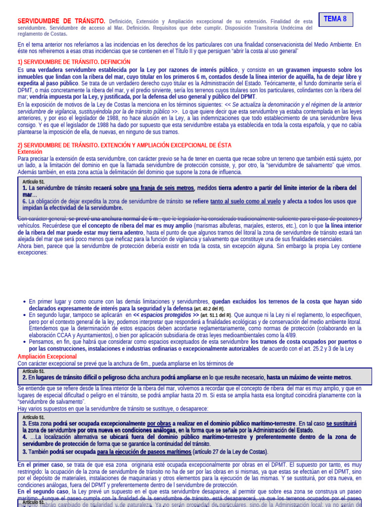 Servidumbre de Tránsito: Definición y Extensión | PDF | Dominio ...
