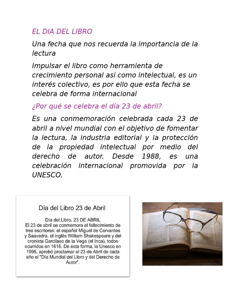 Dia Del Libro | PDF