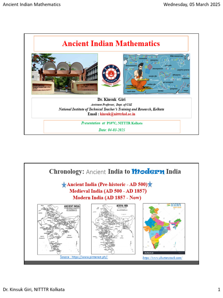 Ancient Indian Mathematics Overview | PDF | Mathematics