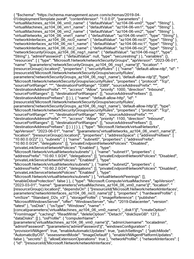 Az104-06-Vms-Template (2) - v1 | PDF | Microsoft Windows | Internet ...
