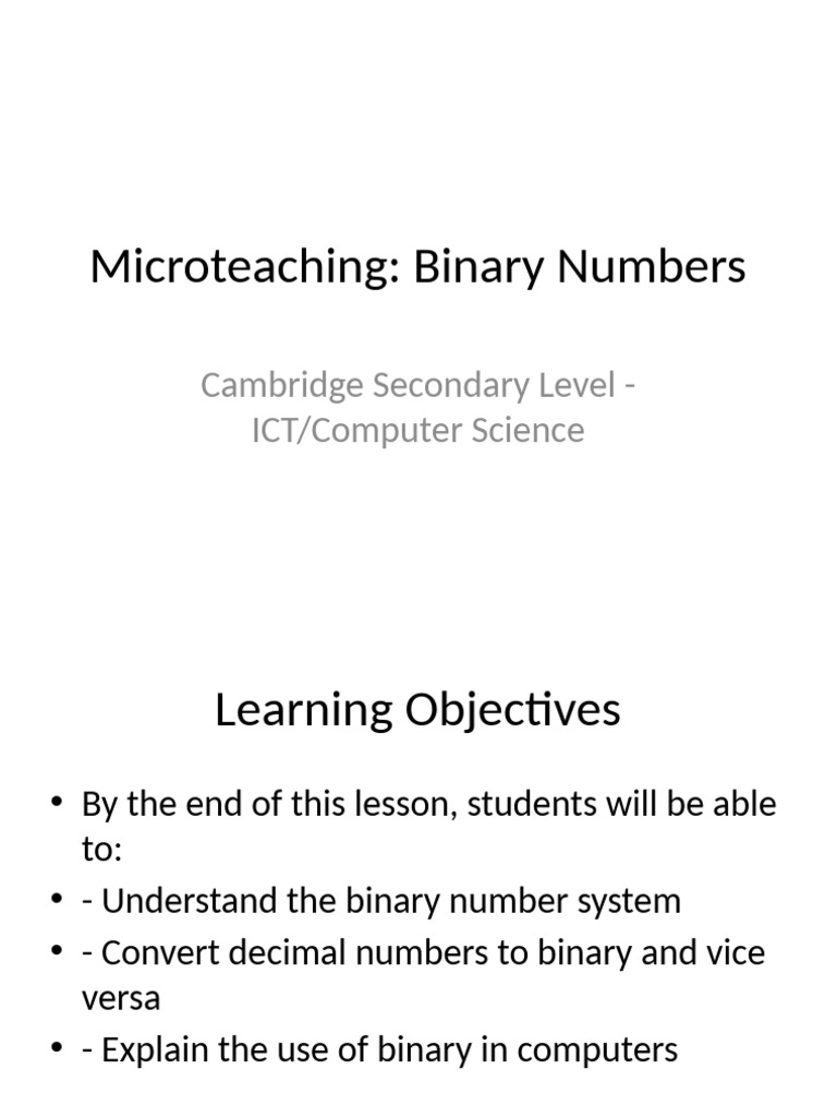 Understanding Binary Numbers in Computing | PDF
