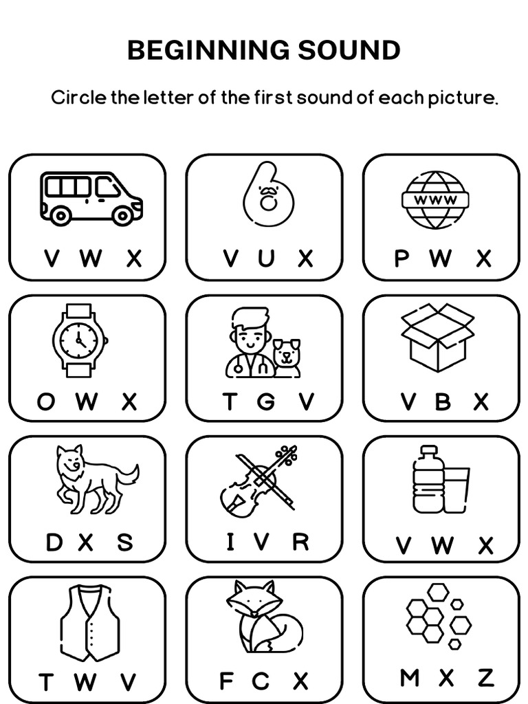 Opw 1 Review Beginning Sound | PDF