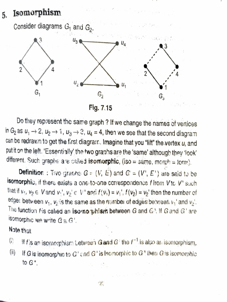 2.examples On Isomorphism of Graphs | PDF | Vertex (Graph Theory ...