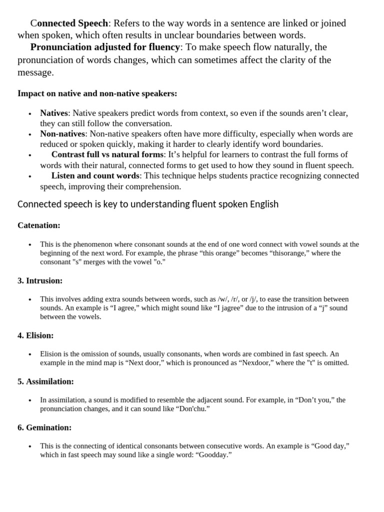 Connected Speech | PDF