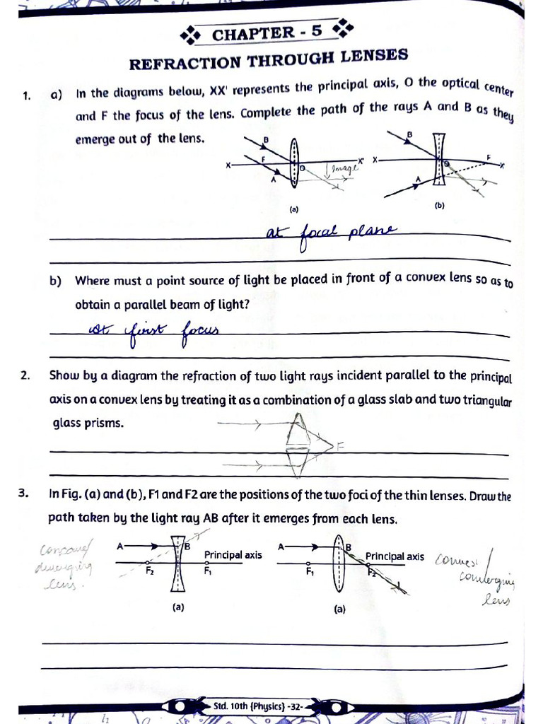 Chapter -5 [Lenses] workbook | PDF