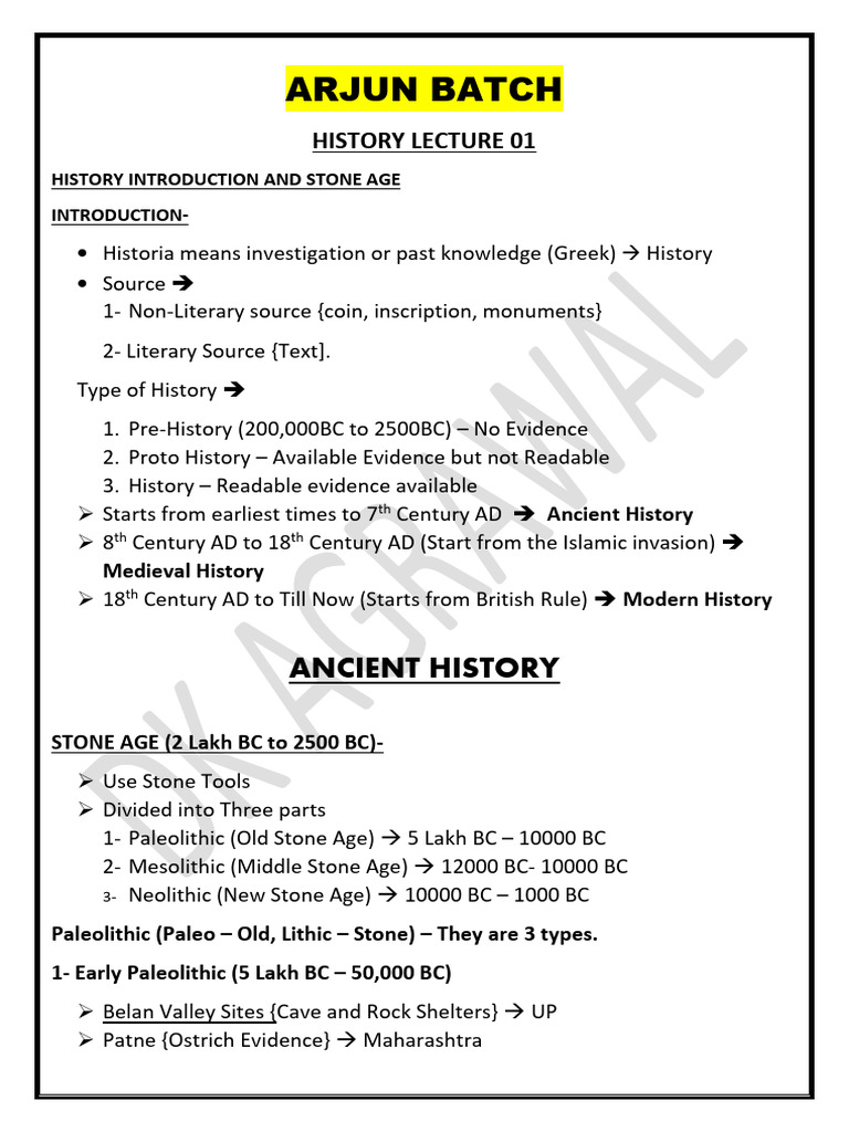 Updated History (Lecture 1 - 27) PDF - English | PDF | Ashoka | Vedas