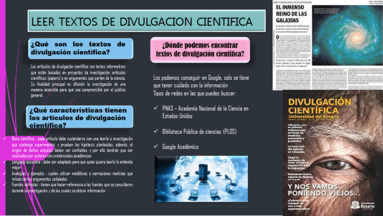 Características de la divulgación científica | PDF
