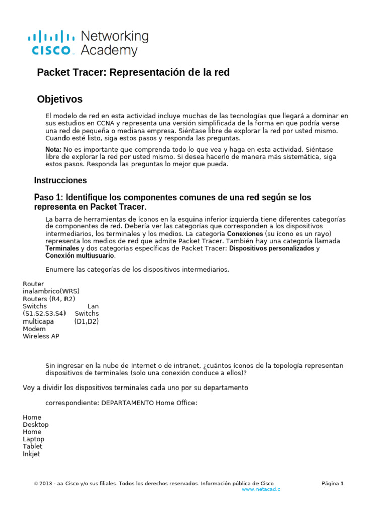 Representación de Red en Packet Tracer | PDF | Red de área amplia ...