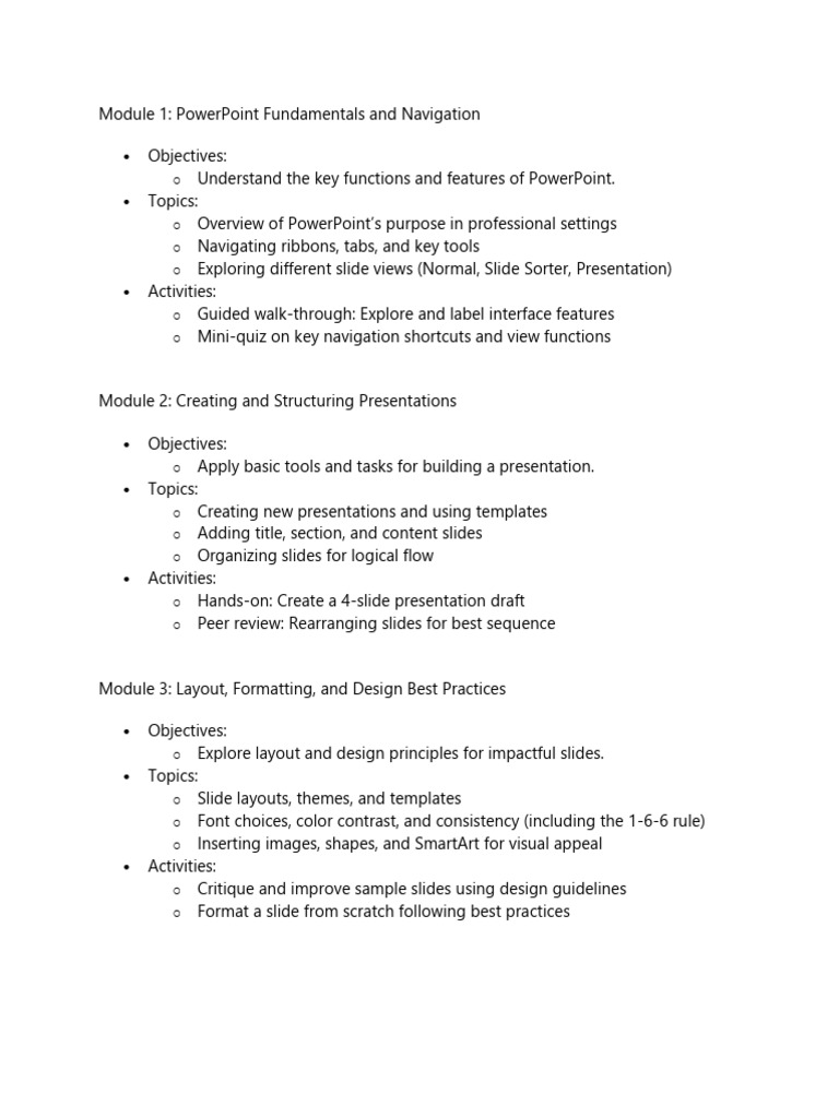 Course PPT | PDF | Microsoft Power Point | Page Layout