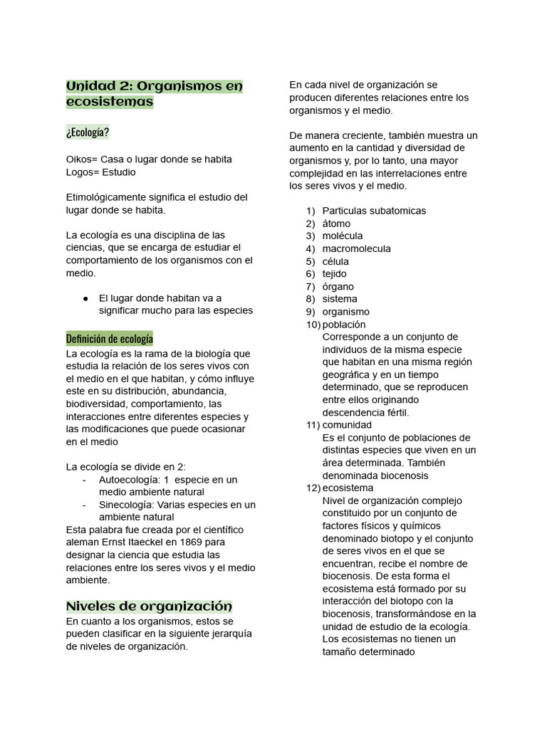 Ecología: Organismos y Ecosistemas | PDF | Ecosistema | Ecología