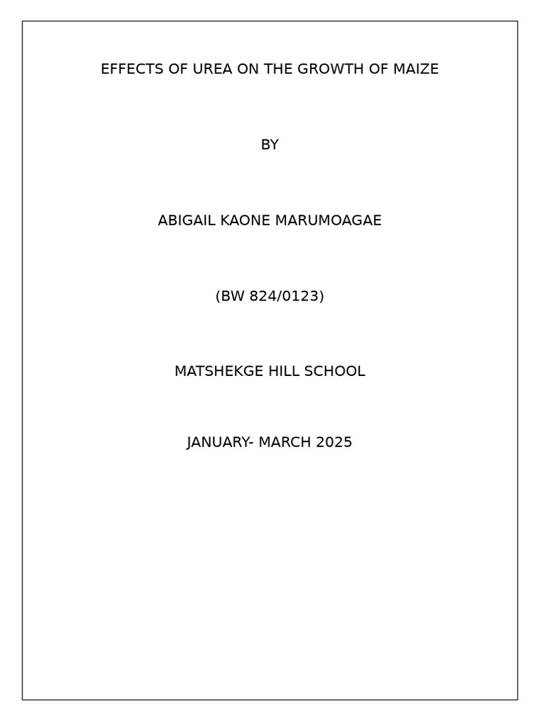 Project Writeup Title Page | PDF