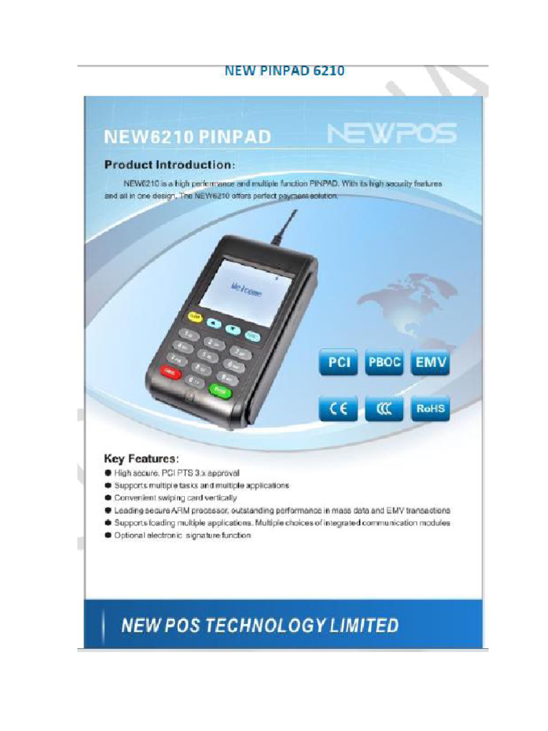 Especificaciones Pinpad's | PDF