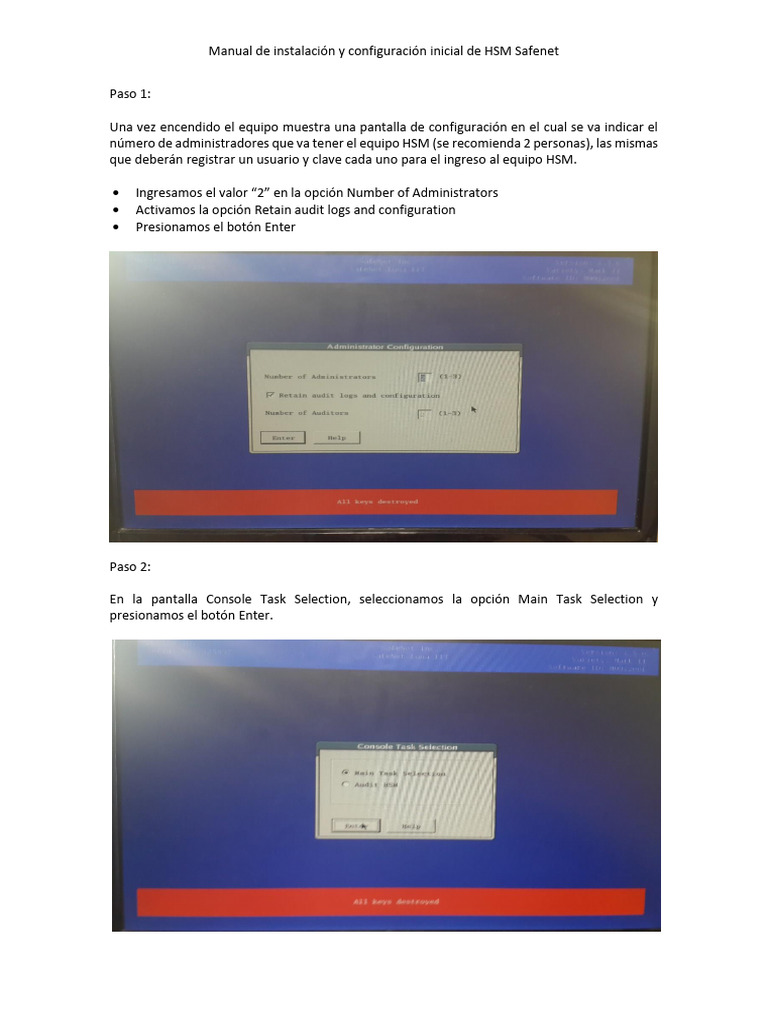 Manual de Instalación y Configuración Inicial de HSM Safenet | PDF