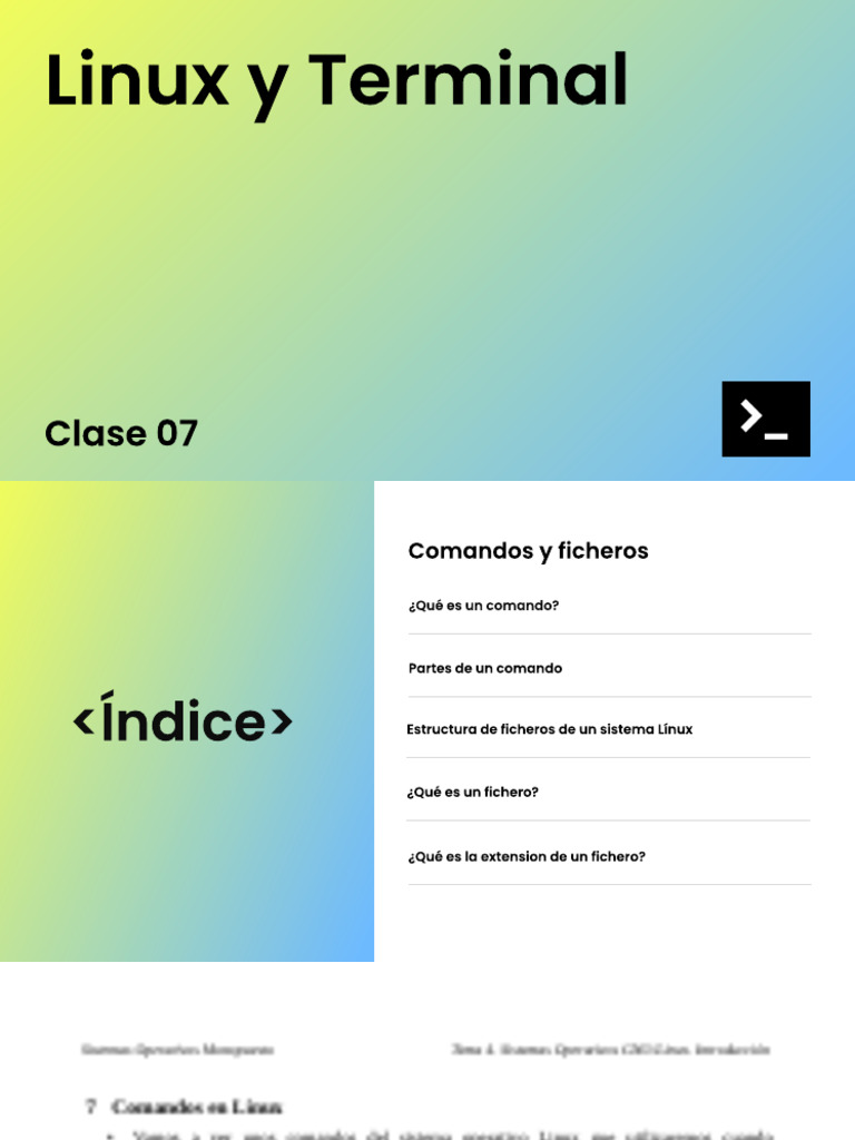 Linux y Terminal-Archivos-utiles-y-primeros-comandos-1 | PDF | Sistema ...