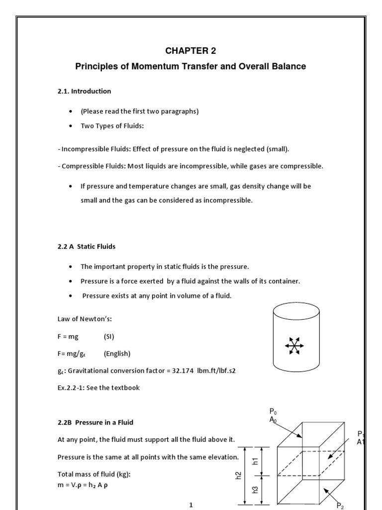Momentum Transfer and Balance Principles | PDF | Momentum | Pressure