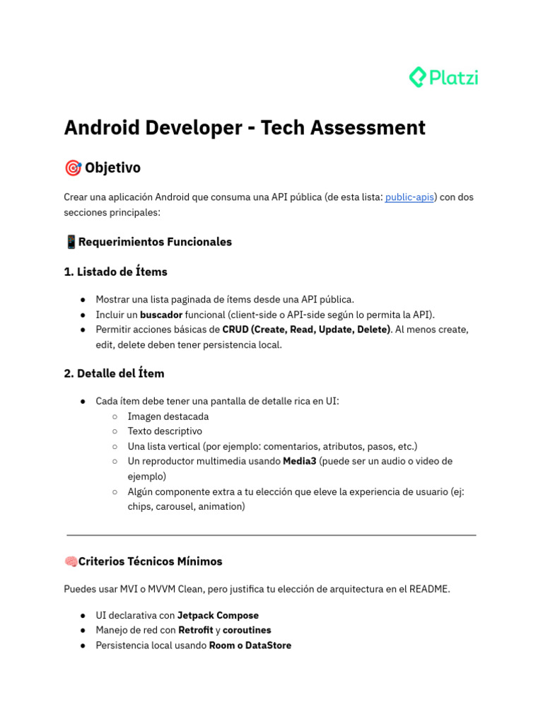 20250523.engineering - Android Developer Assessment | PDF