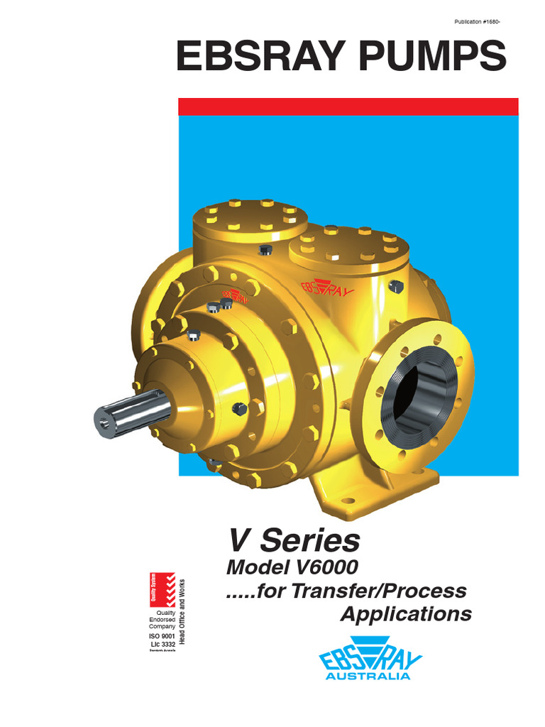 Ebsray V6000 Pump Specifications Guide | PDF | Pump | Oil
