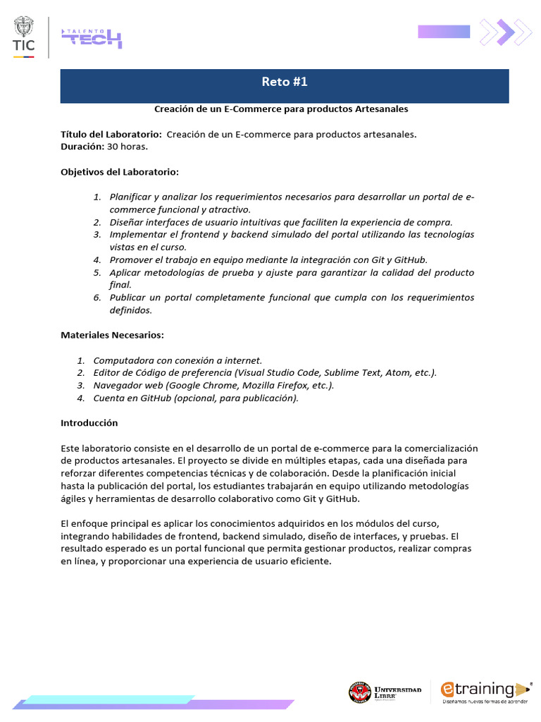 Planteamiento Del Reto - Bootcamp de Programación Nivel Básico | PDF | Script Java | Tecnologías ...