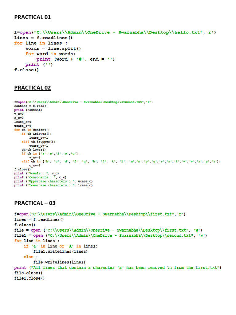 Practical Coding Xii Cs-1 | PDF