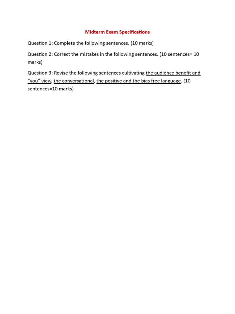 Midterm Exam Specifications | PDF