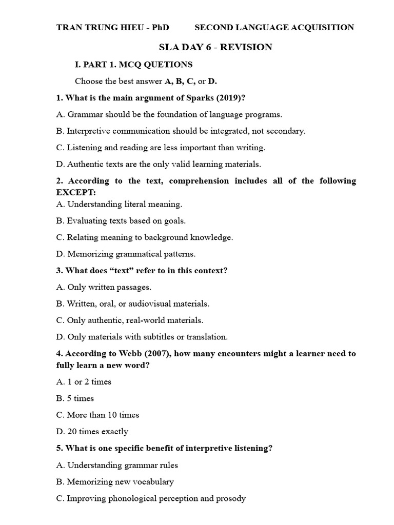 Download | PDF | Reading Comprehension | Second Language Acquisition