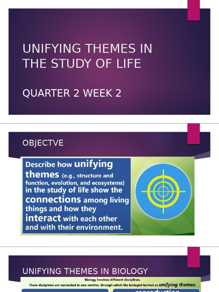 Unifying Themes in the Study of Life Eals q2 Week2 | PDF