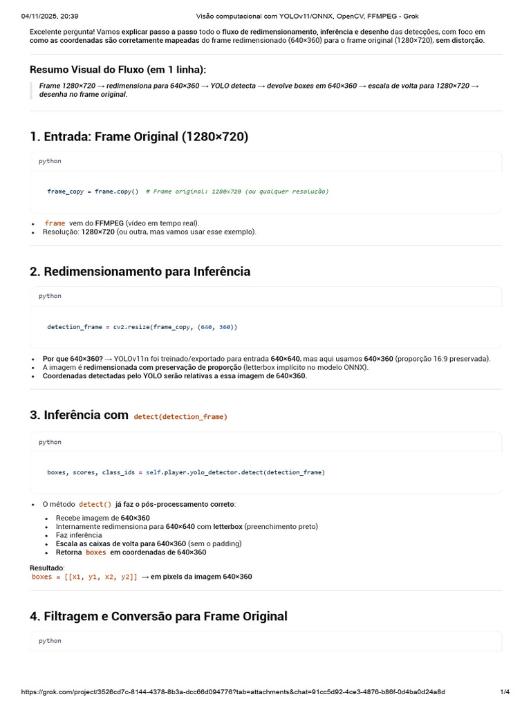 Visão Computacional Com YOLOv11_ONNX, OpenCV, FFMPEG - Grok | PDF