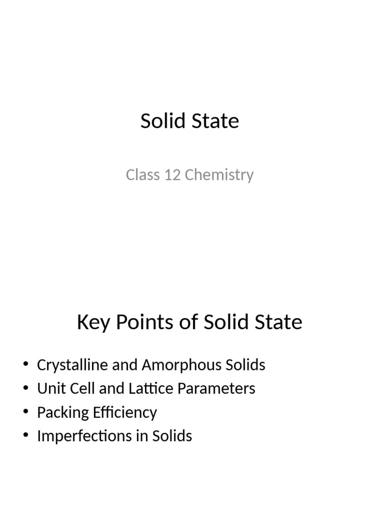 Solid State | PDF